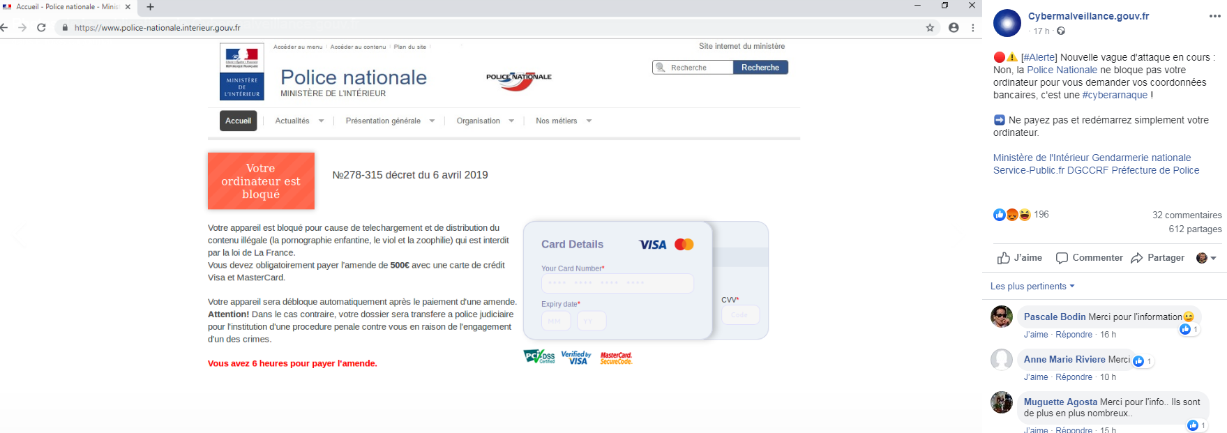 Alerte Arnaque : Une nouvelle escroquerie sur internet