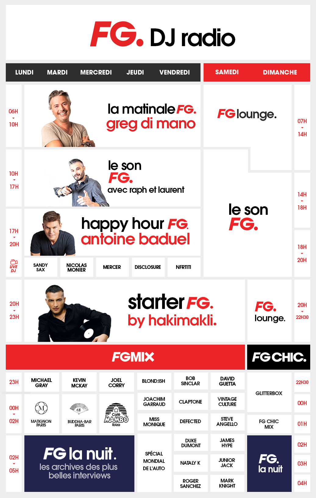 Les programmes de Radio FG